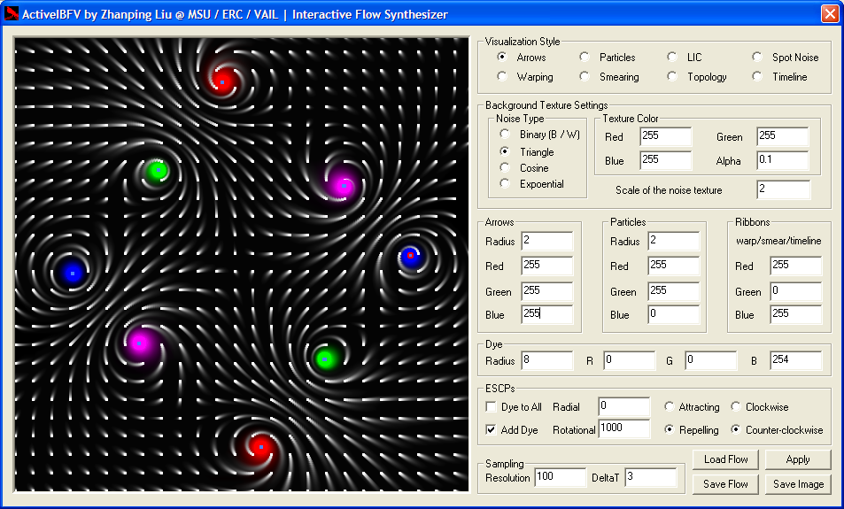 ActiveIBFV / IBFV / Image-Based Flow Visualization
